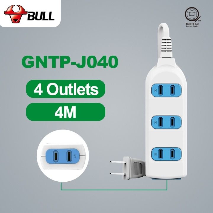 BULL EXTENSION CORD J040 4GANG 4 METERS, TV & Home Appliances ...