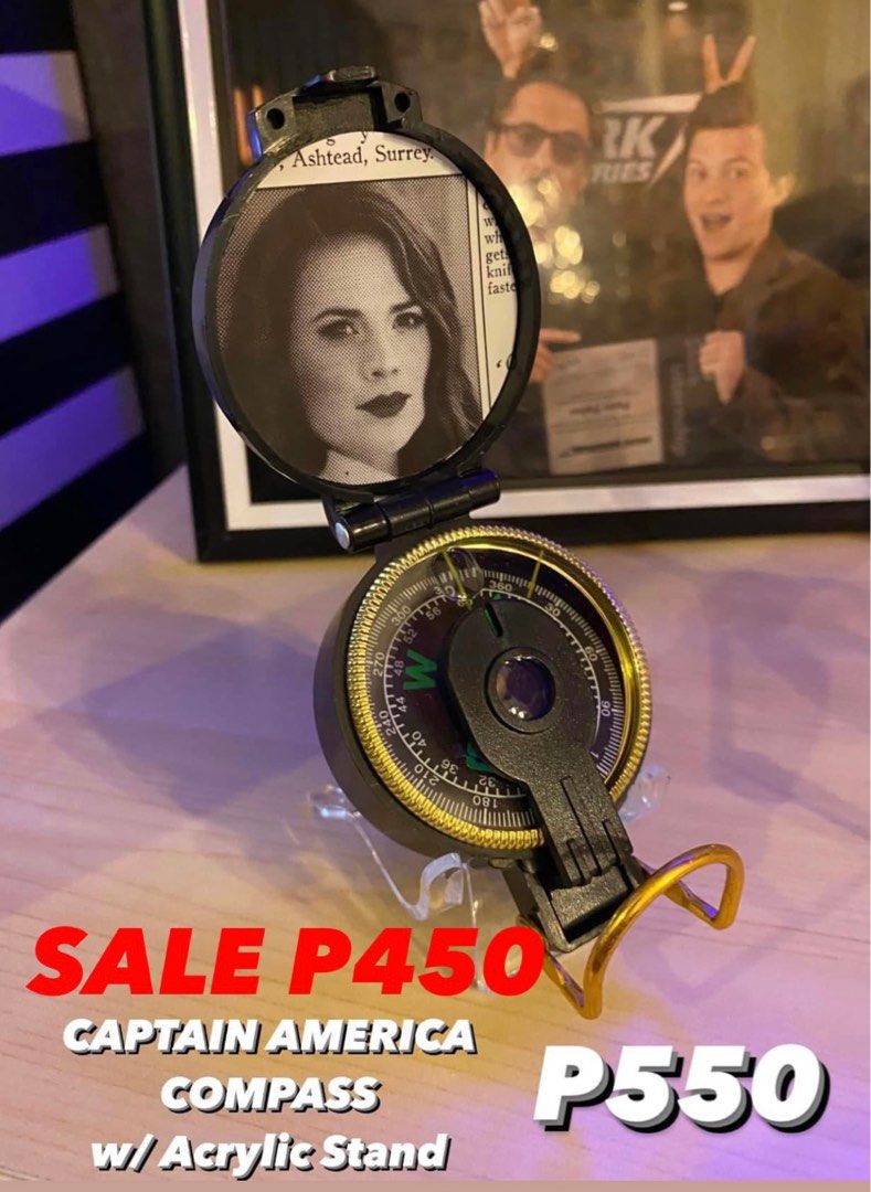 CAPTAIN AMERICA COMPASS WITH PEGGY LIFE-SIZE, Hobbies & Toys, Toys ...