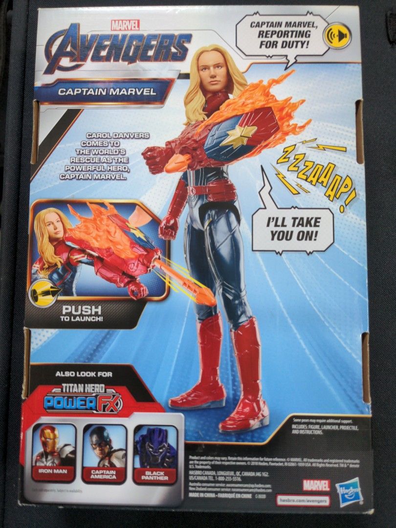Captain Marvel Avengers Titan Hero Series PowerFX, Hobbies & Toys, Toys ...