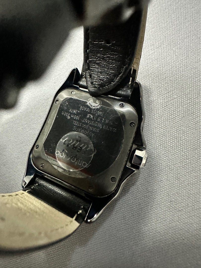 Cartier Santos 100 midsize steel black pvd automatic on Carousell