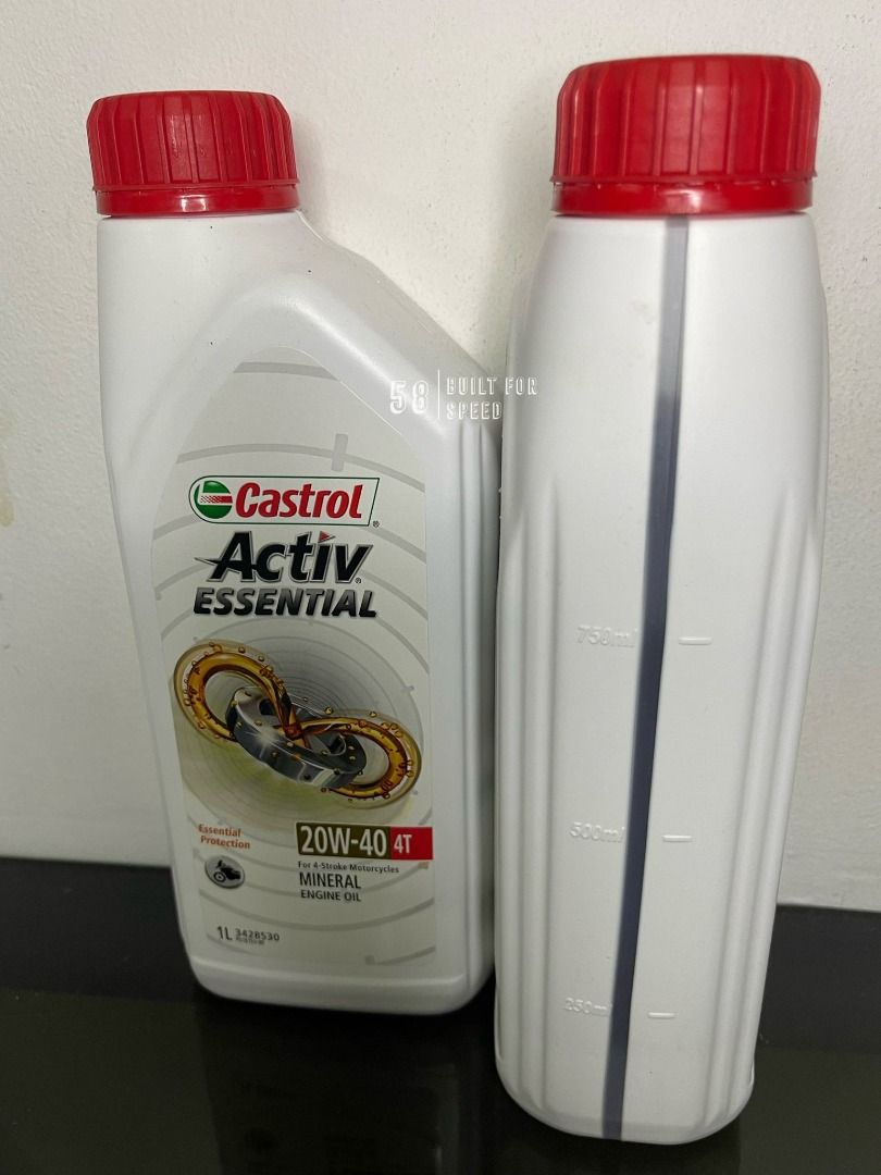 Castrol Activ Engine Oil Essential 4T 20W40 Mineral Motorcycle OIL(1L ...