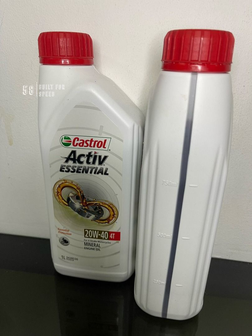Castrol Activ Essential 4T SAE 40 SAE40 Mineral Engine Oil Motorcycle ...