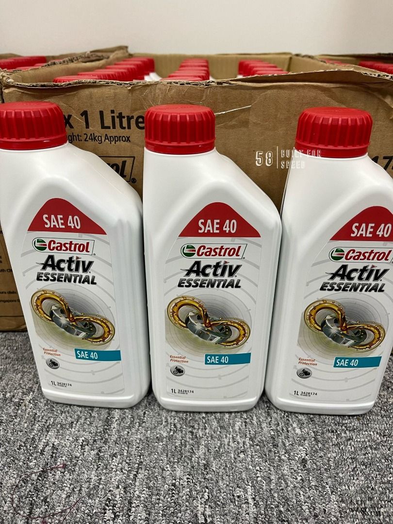 Castrol Activ Essential 4T SAE 40 SAE40 Mineral Engine Oil Motorcycle ...