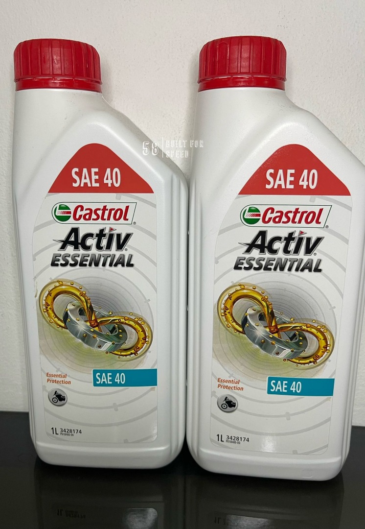 Castrol Activ Essential 4T SAE 40 SAE40 Mineral Engine Oil Motorcycle ...