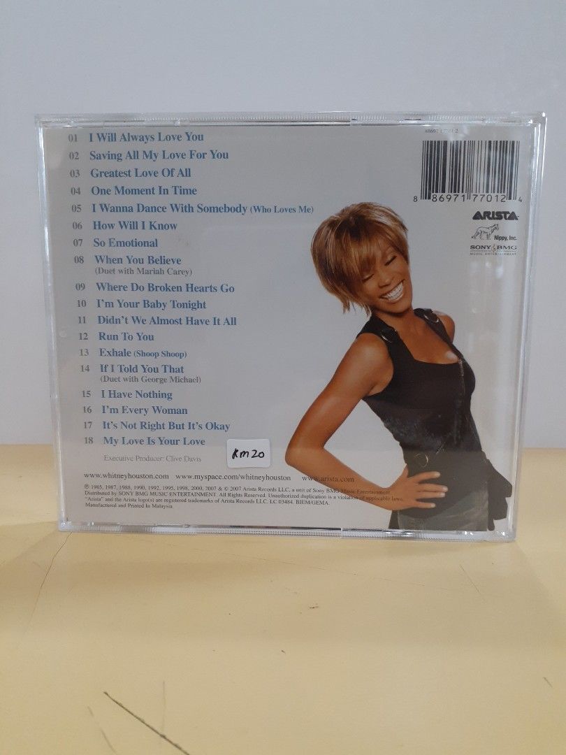 (CD) Whitney Houston The Ultimate Collection, Hobbies & Toys, Music ...