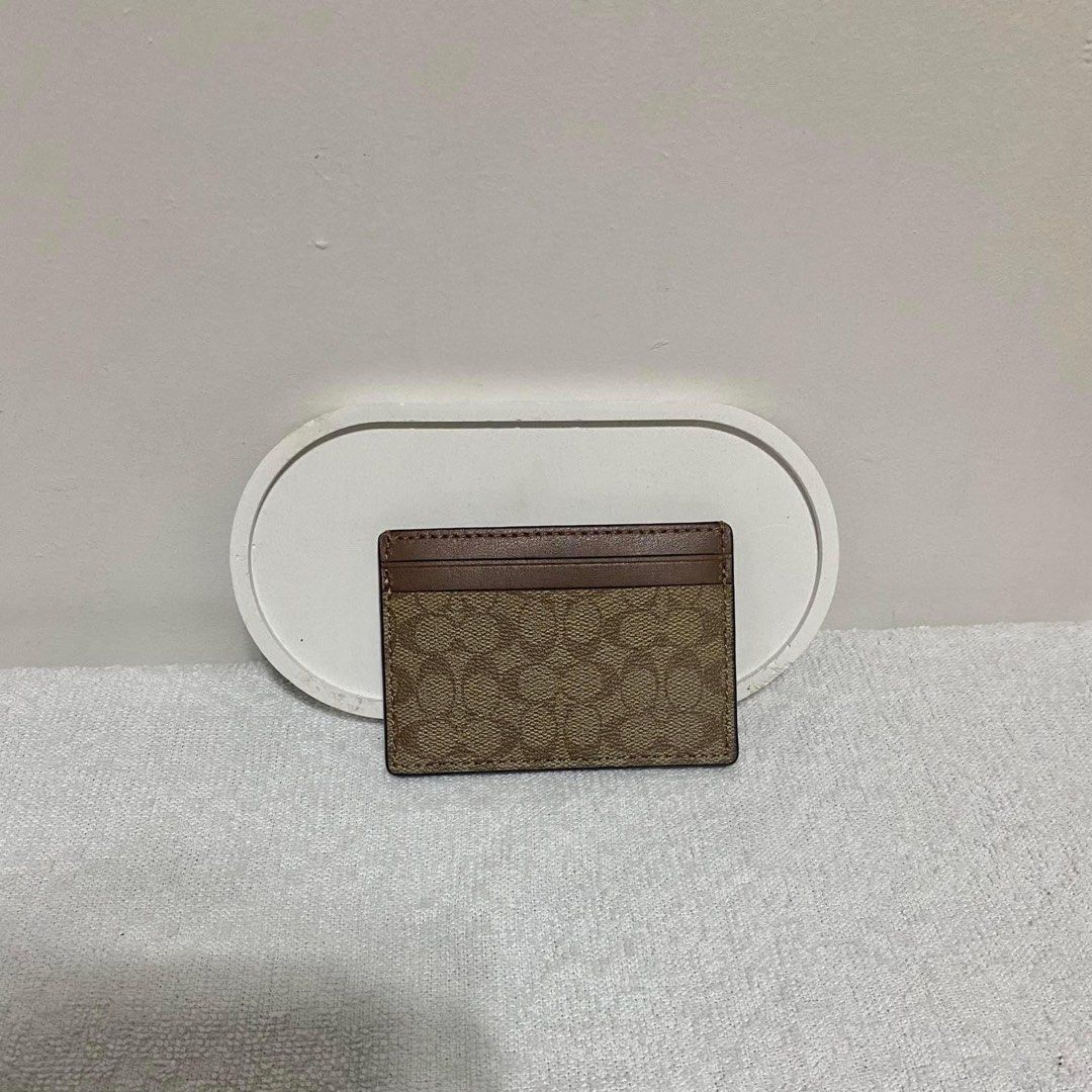 Coach CARD CASE in signature canvas From the Coach Anna Foldover Gift ...