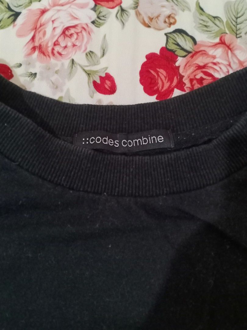 Codes Combine Black Tshirt, Women's Fashion, Tops, Shirts on Carousell