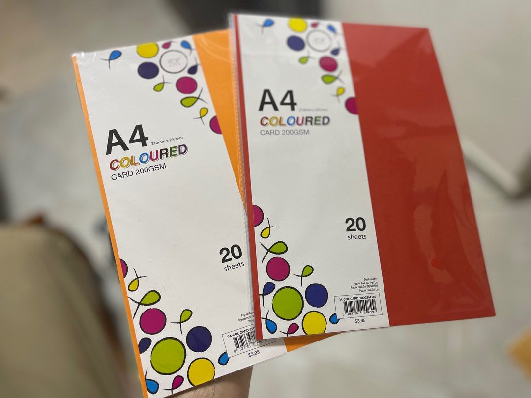 Colored Paper (Size A4), Hobbies & Toys, Stationery & Craft, Stationery ...