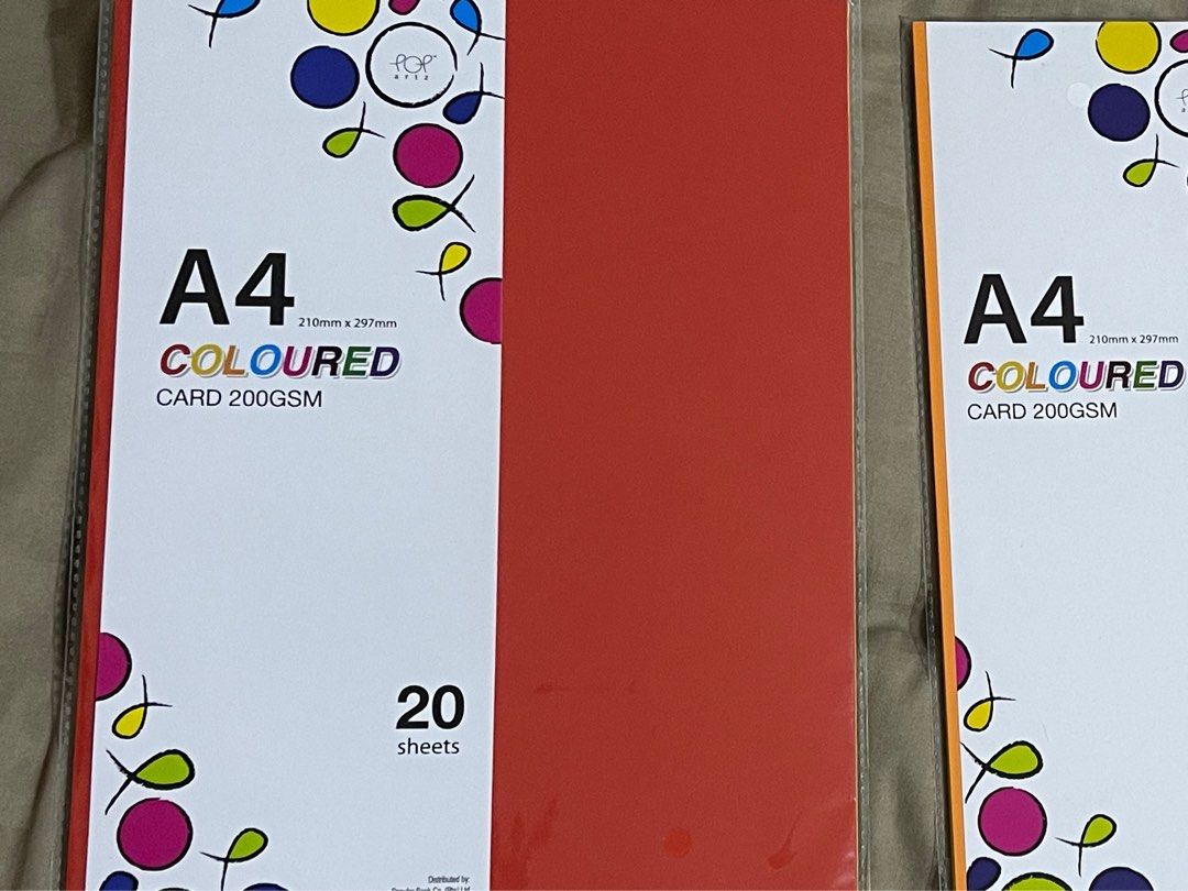 Colored Paper (Size A4), Hobbies & Toys, Stationery & Craft, Stationery ...