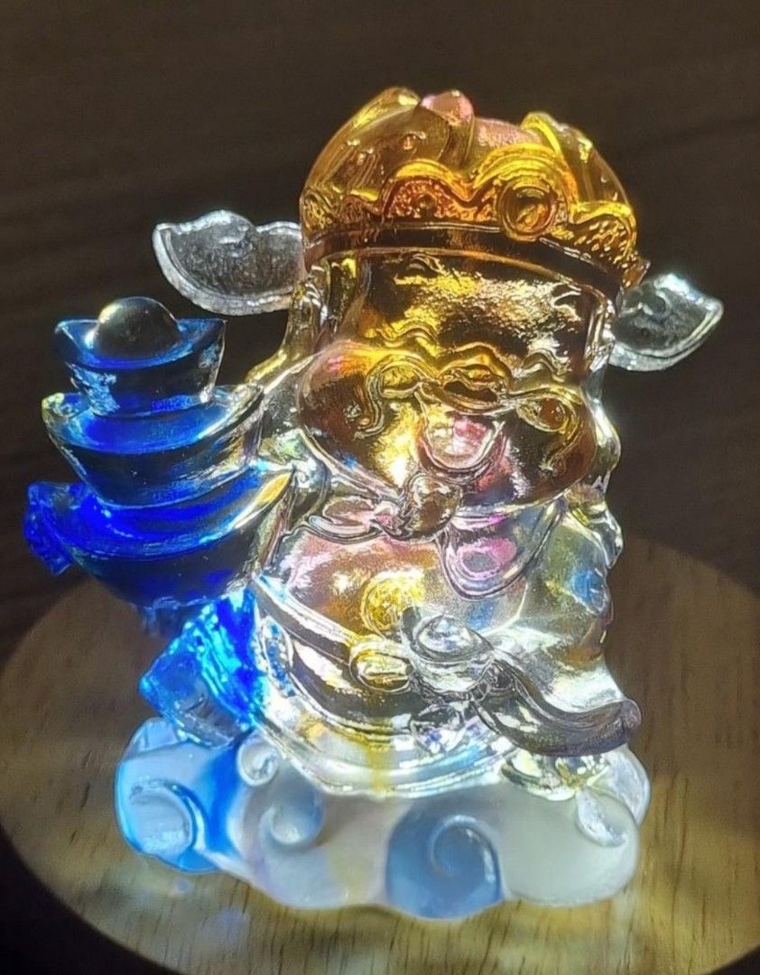 Colorful Gu Fa Liu li Mini God of Wealth Figurine Set, Hobbies & Toys ...