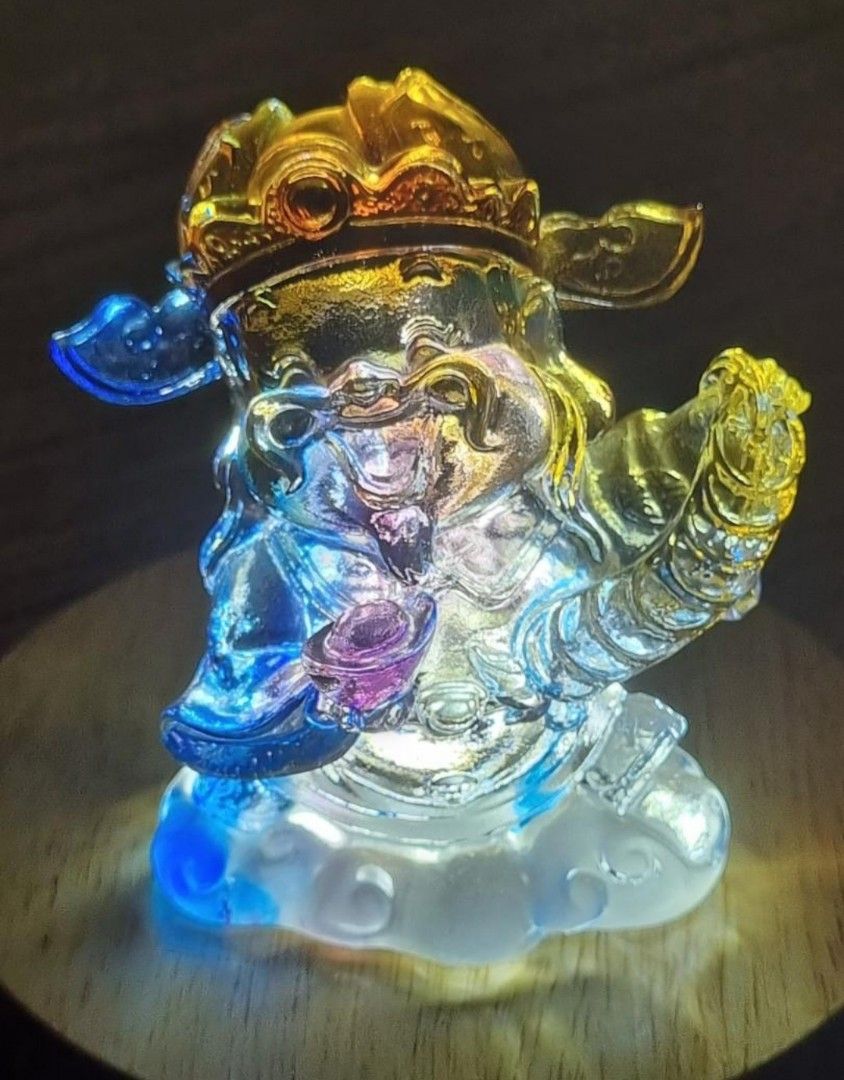 Colorful Gu Fa Liu li Mini God of Wealth Figurine Set, Hobbies & Toys ...