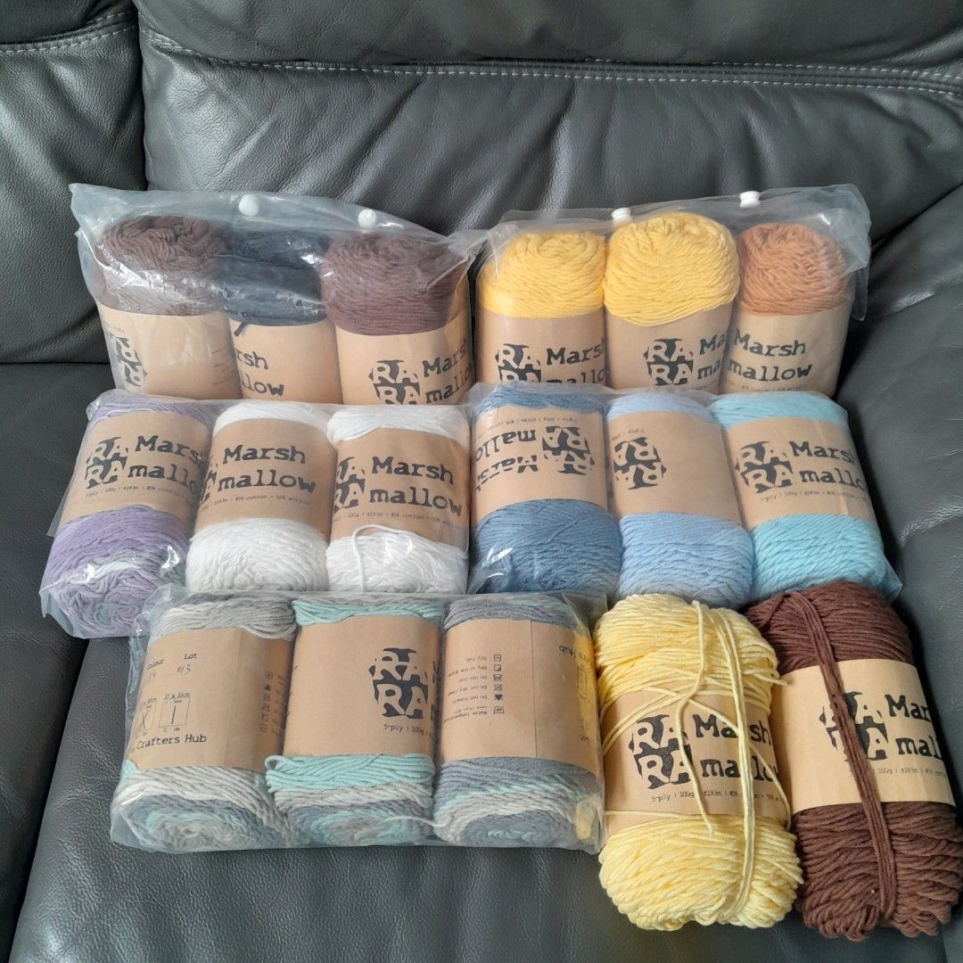 Crafters Hub 5ply cotton blend yarn crochet knitting, Hobbies & Toys ...