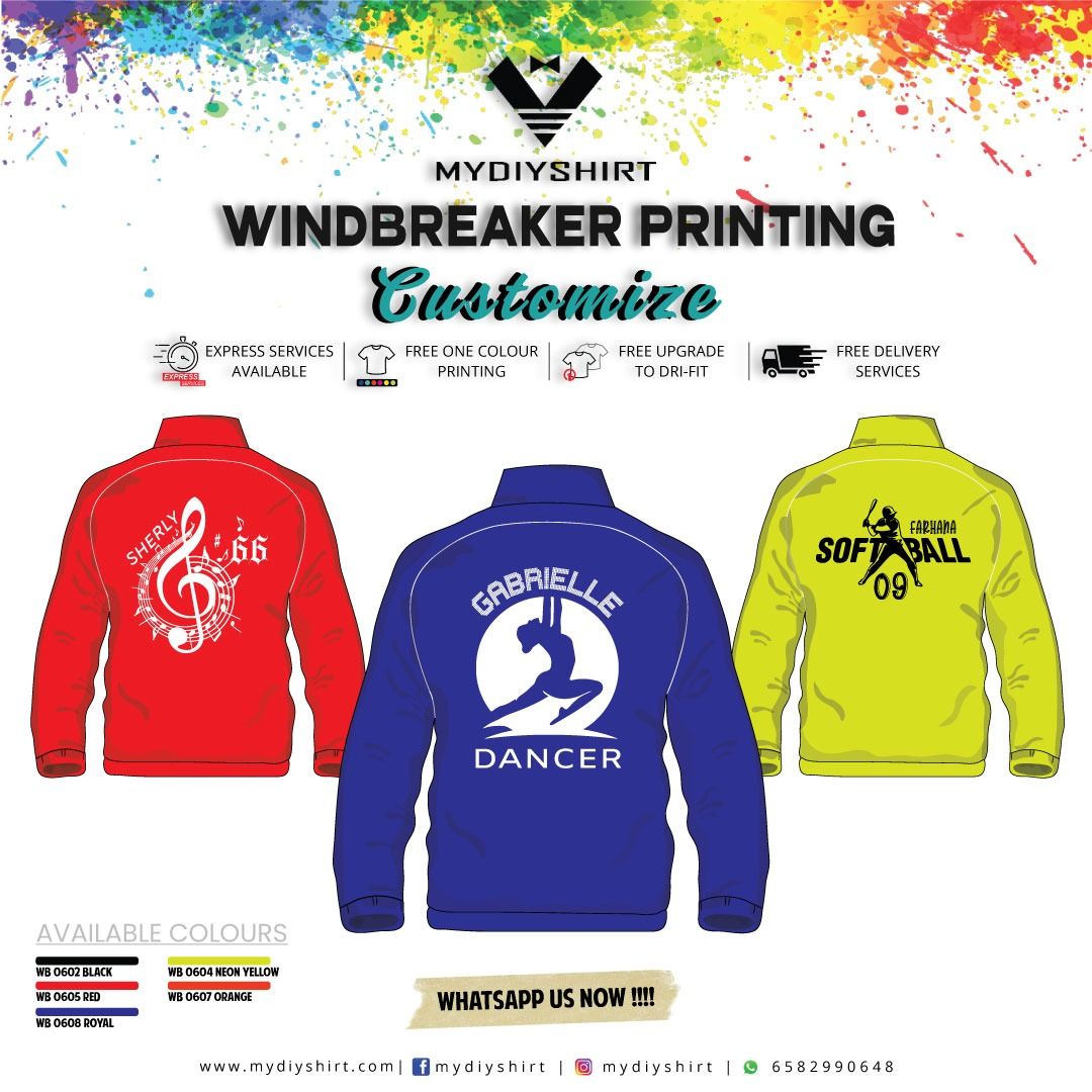 CUSTOM WINDBREAKER, Business Services, Printing, Design & Marketing on Carousell