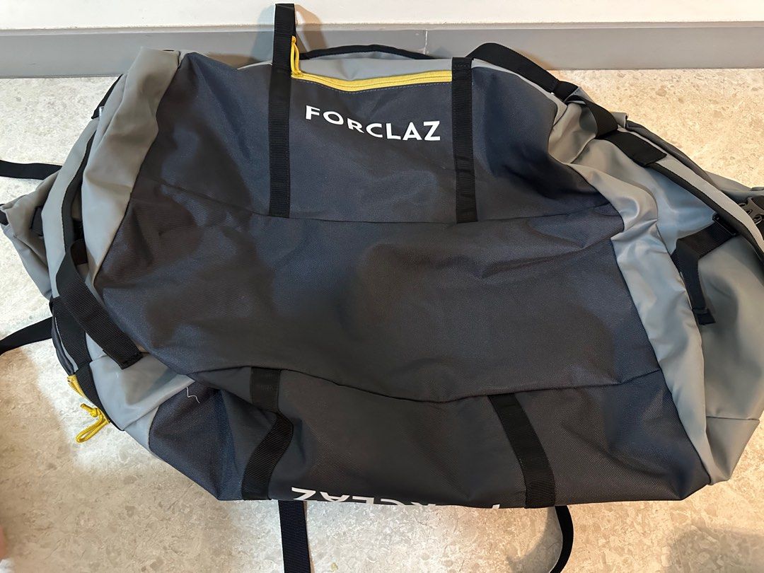 Decathlon Trekking 80-120l duffel bag carry forclaz extend - grey from ...