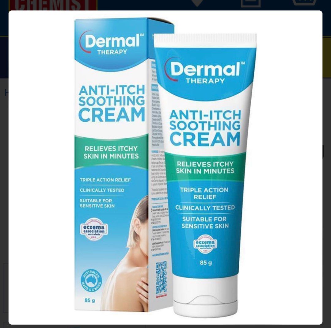 Dermal Therapy Anti Itch Soothing Cream 85g (Retail: $22.90), Beauty ...