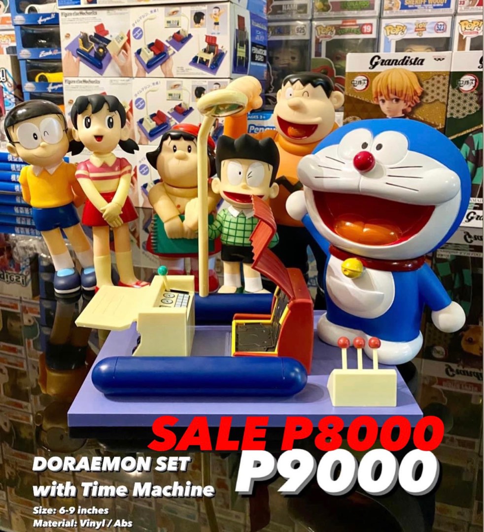 DORAEMON SET WITH TIME MACHINE, Hobbies & Toys, Toys & Games on Carousell