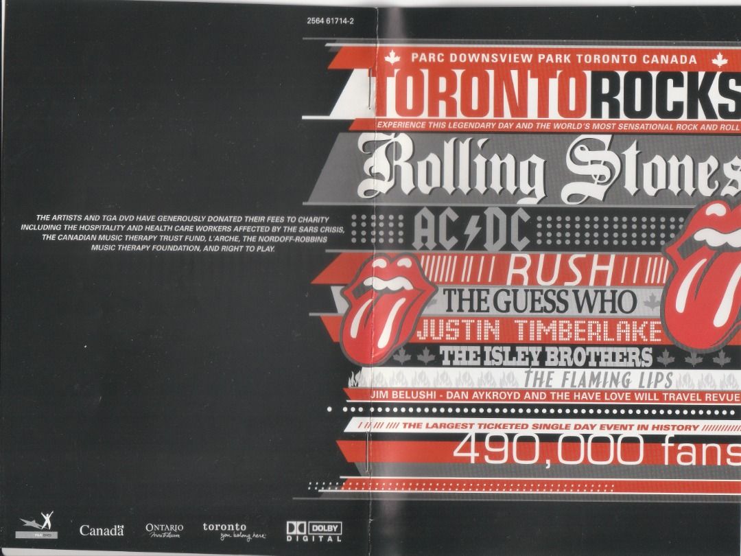 DVD: TORONTO ROCKS The Ultimate Concert Line Up (PAL), Hobbies & Toys ...