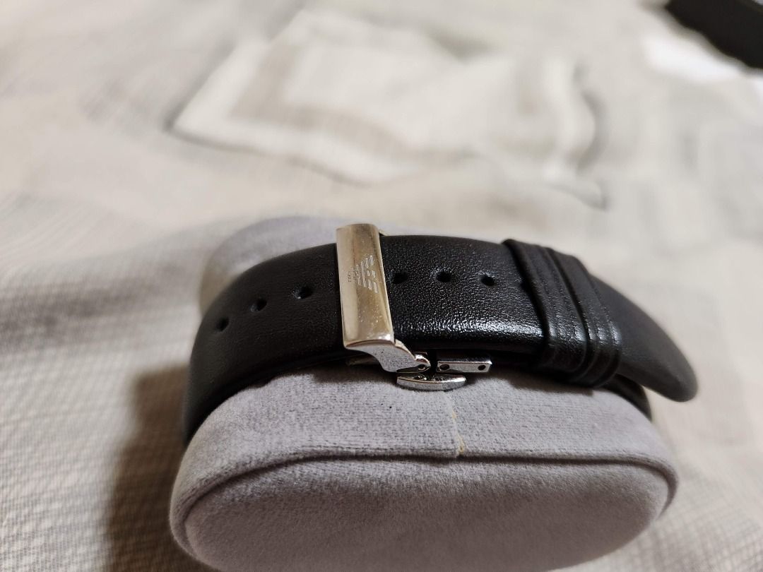 Emporio Armani Leather Watch AR0385, Luxury, Watches on Carousell