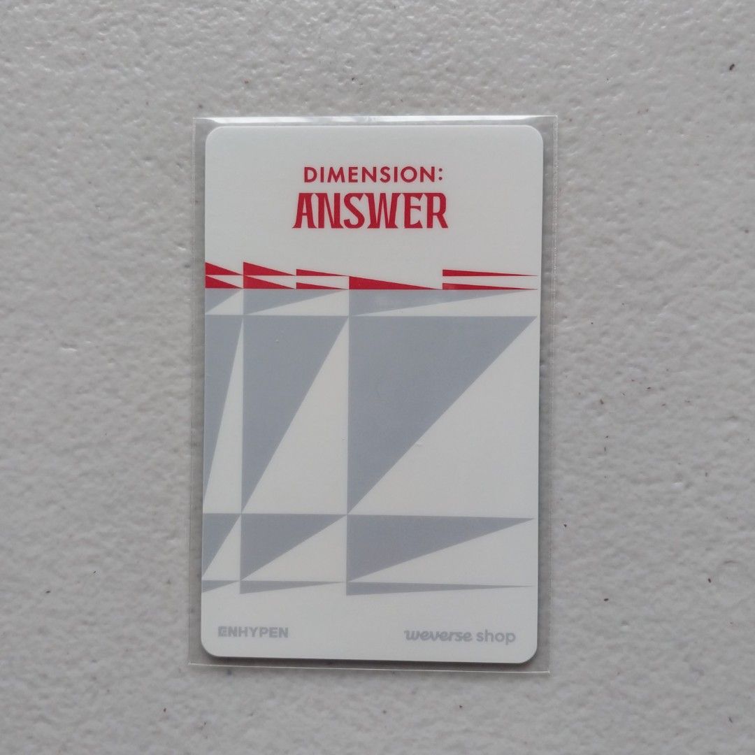 Enhypen Dimension Answer NO Weverse POB Group Photocard Pc, Hobbies ...