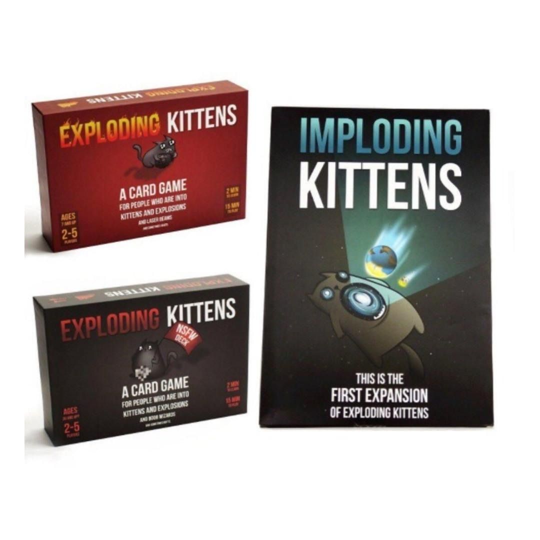 Exploding Kitten Original NSFW / Imploding Kittens, Hobbies & Toys, Toys & Games on Carousell