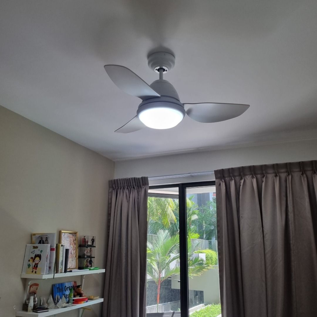 FANCO B-STAR DC Motor Ceiling Fan with 3 Tone LED Light Kit, Furniture ...