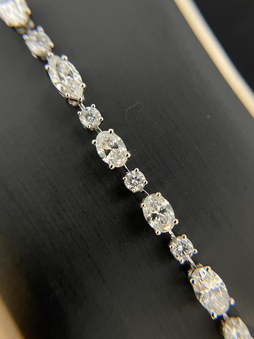 Fancy Diamond Bracelet, Women's Fashion, Jewelry & Organisers ...