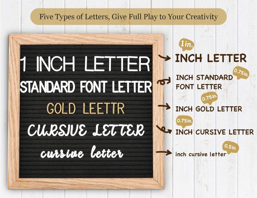 Felt Letter Board with Letters, 10x10 inch Changeable Letter Boards ...