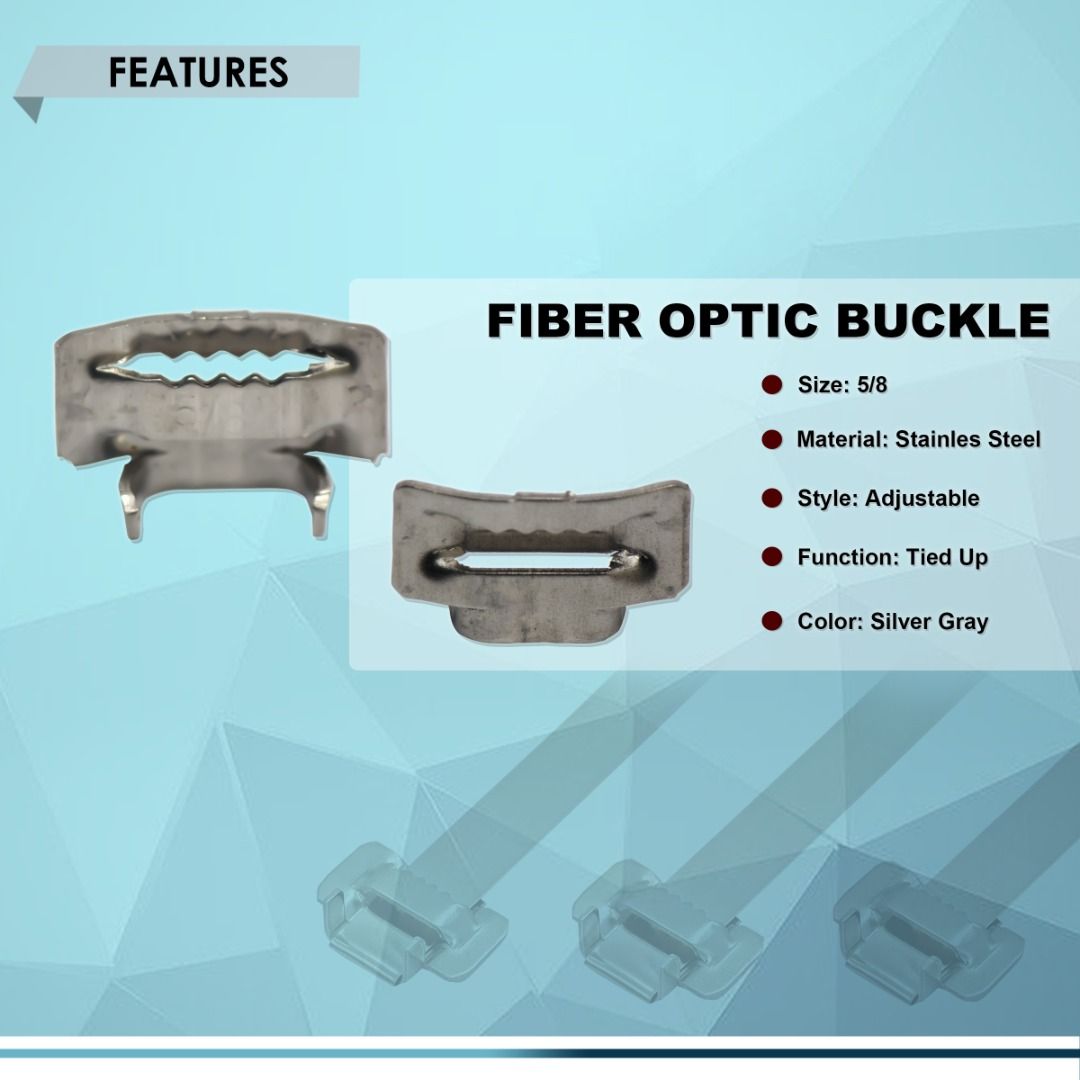FIBER OPTIC STAINLESS STEEL BUCKLE 5/8, BEST FOR BANDING and STRAPPING ...
