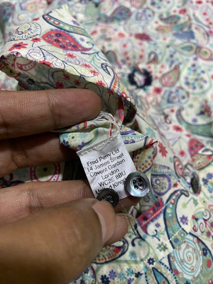 FRED PERRY LIBERTY, Men's Fashion, Tops & Sets, Formal Shirts on Carousell