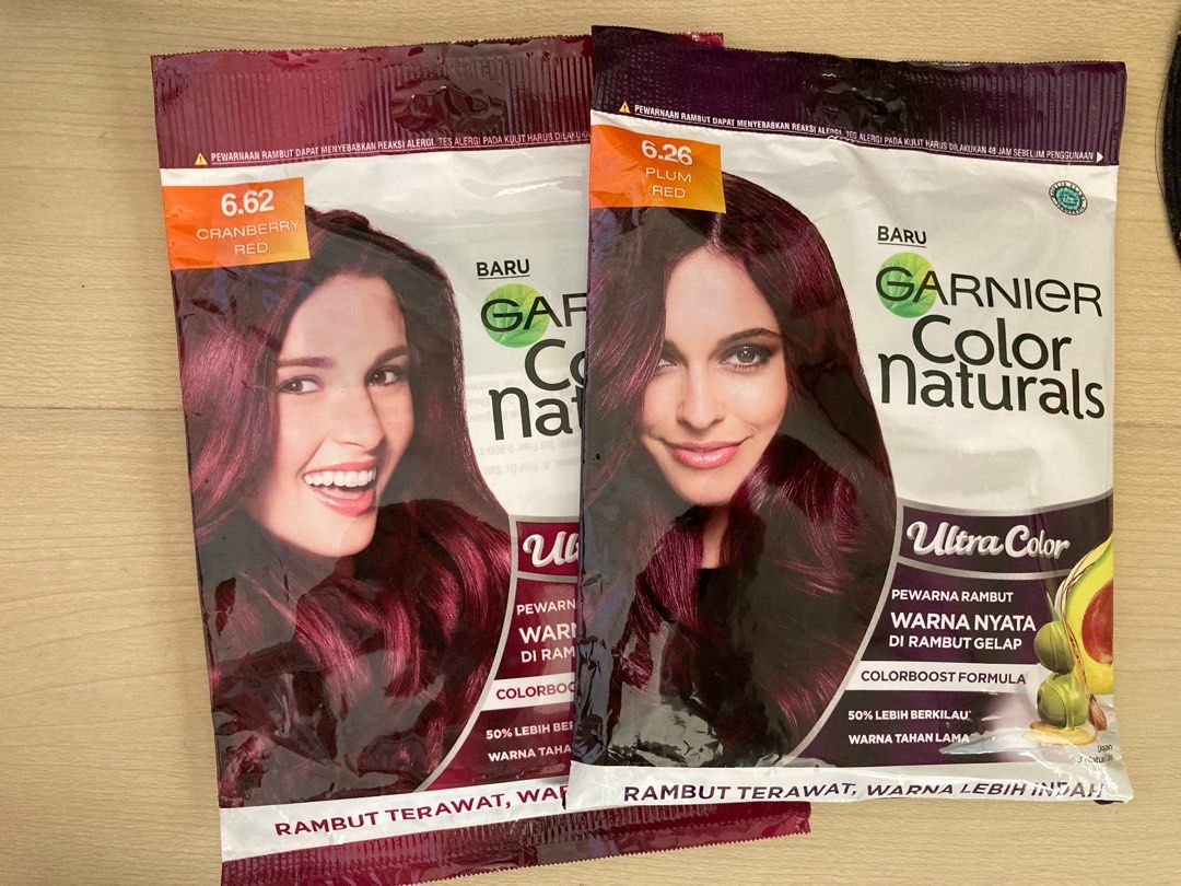 Garnier Hair Color Naturals 220 for 2 (Cranberry Red + Plum Red) on ...