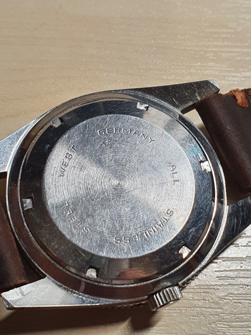 German Serviced! Vintage Helbros Skin/skinny diver machanical faded ...