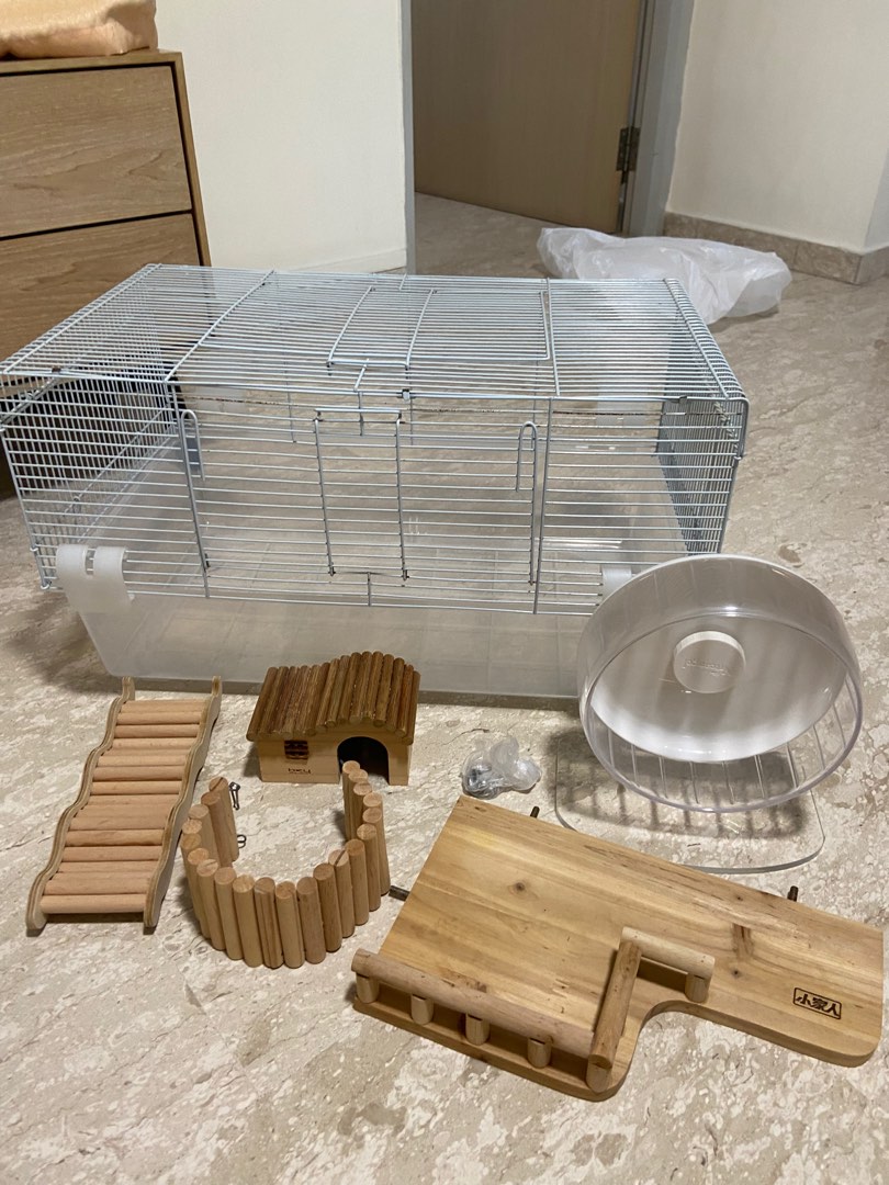 Hamster 60cm cage and accessories, Pet Supplies, Homes & Other Pet Accessories on Carousell