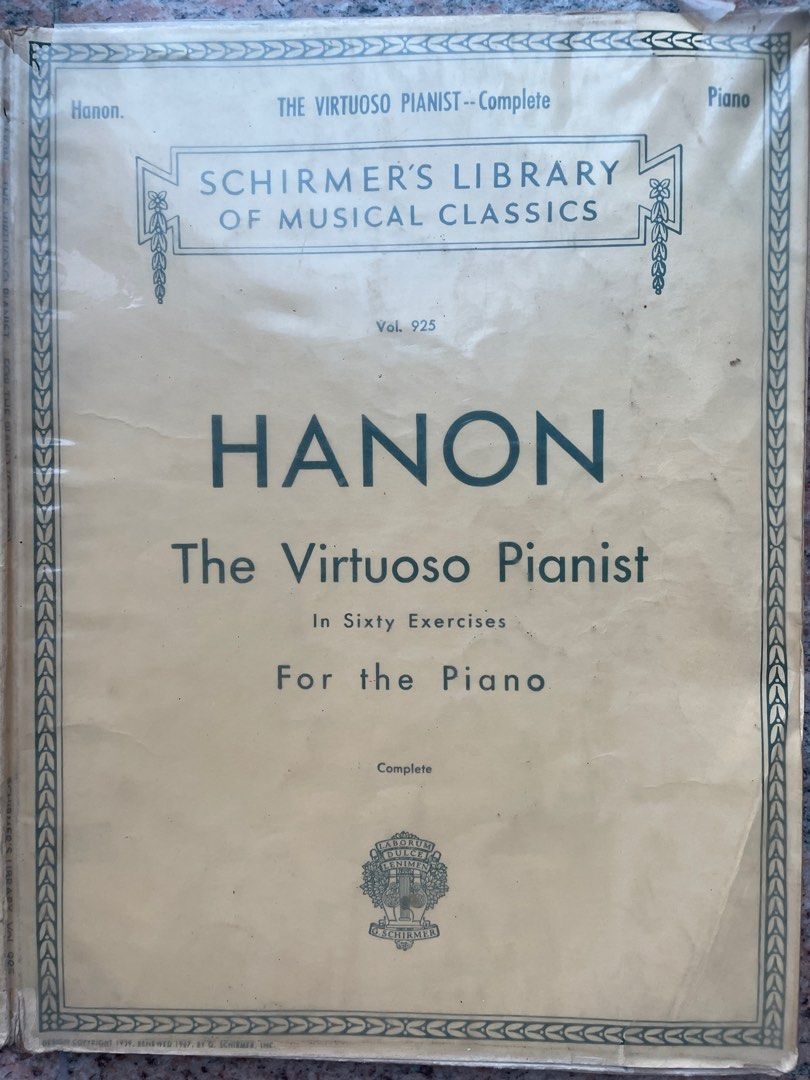 Hanon The Virtuoso Pianist in Sixty exercises for the piano, 興趣及遊戲, 書本 & 文具, 教科書 - Carousell