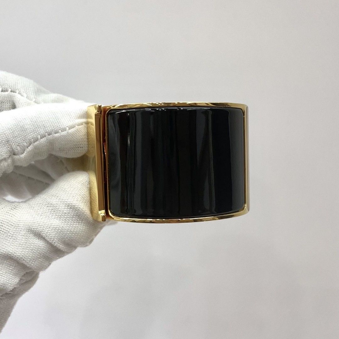 Hermes GHW Noir Extra Wide Clic Clac, Women's Fashion, Watches ...