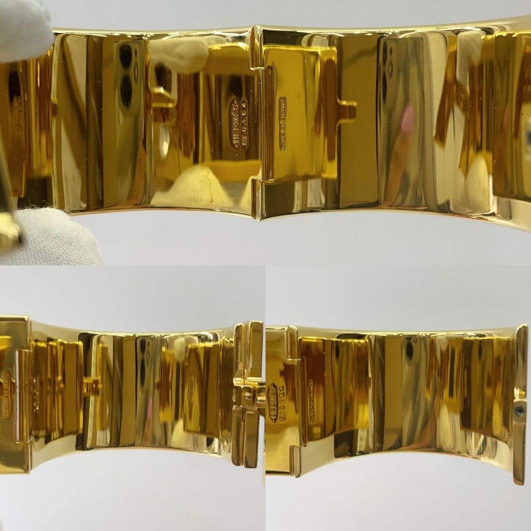 Hermes GHW Noir Extra Wide Clic Clac, Women's Fashion, Watches ...