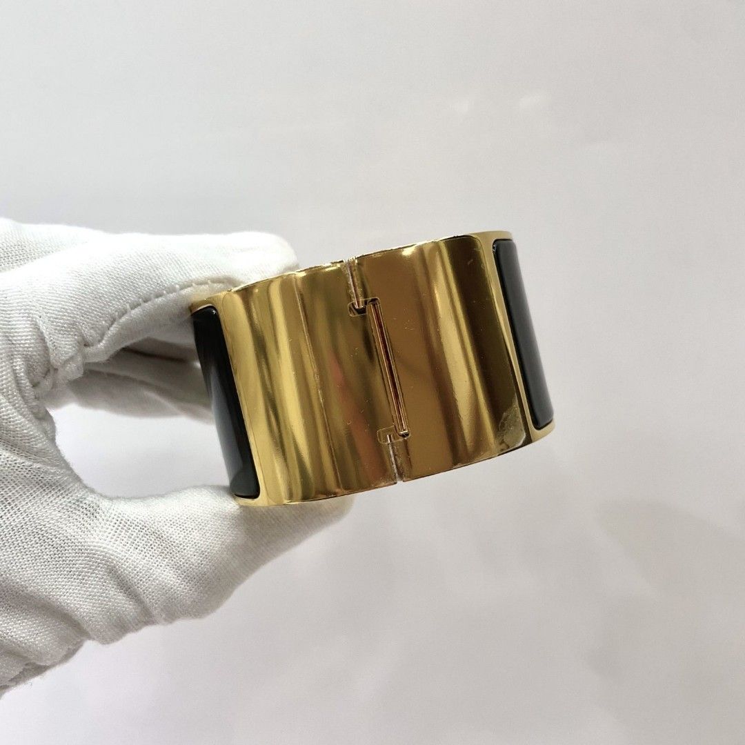 Hermes GHW Noir Extra Wide Clic Clac, Women's Fashion, Watches ...