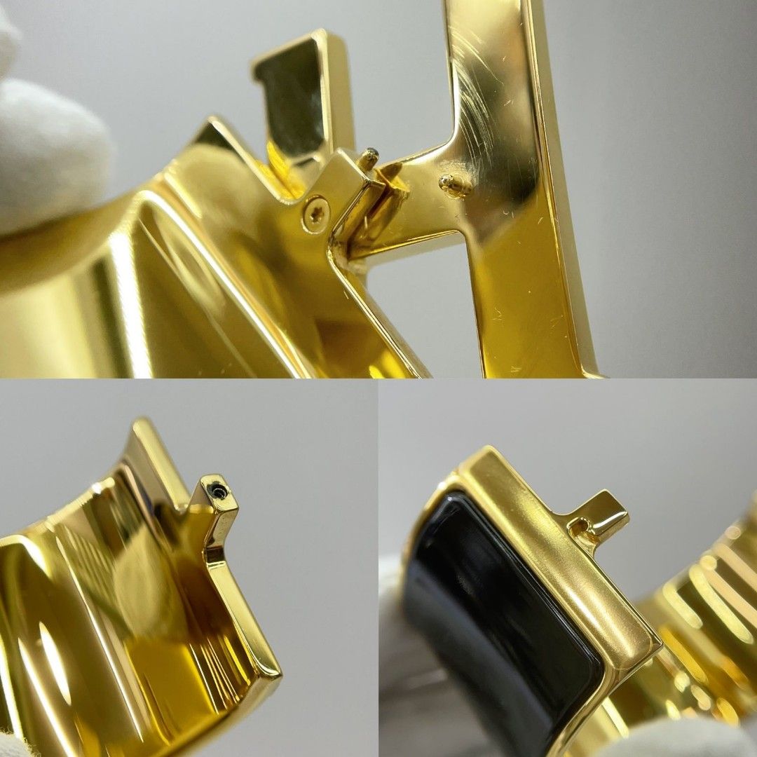 Hermes GHW Noir Extra Wide Clic Clac, Women's Fashion, Watches ...