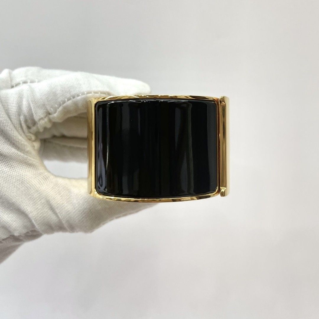 Hermes GHW Noir Extra Wide Clic Clac, Women's Fashion, Watches ...