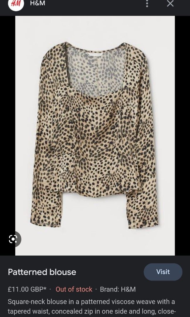 H&M Square Neck Long Sleeves, Women's Fashion, Tops, Longsleeves on Carousell