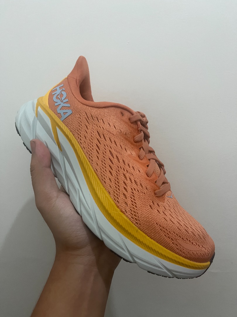 HOKA CLIFTON 8 SUN BAKED/SHELL CORAL W - 1119394-SBSCR, Women's Fashion ...