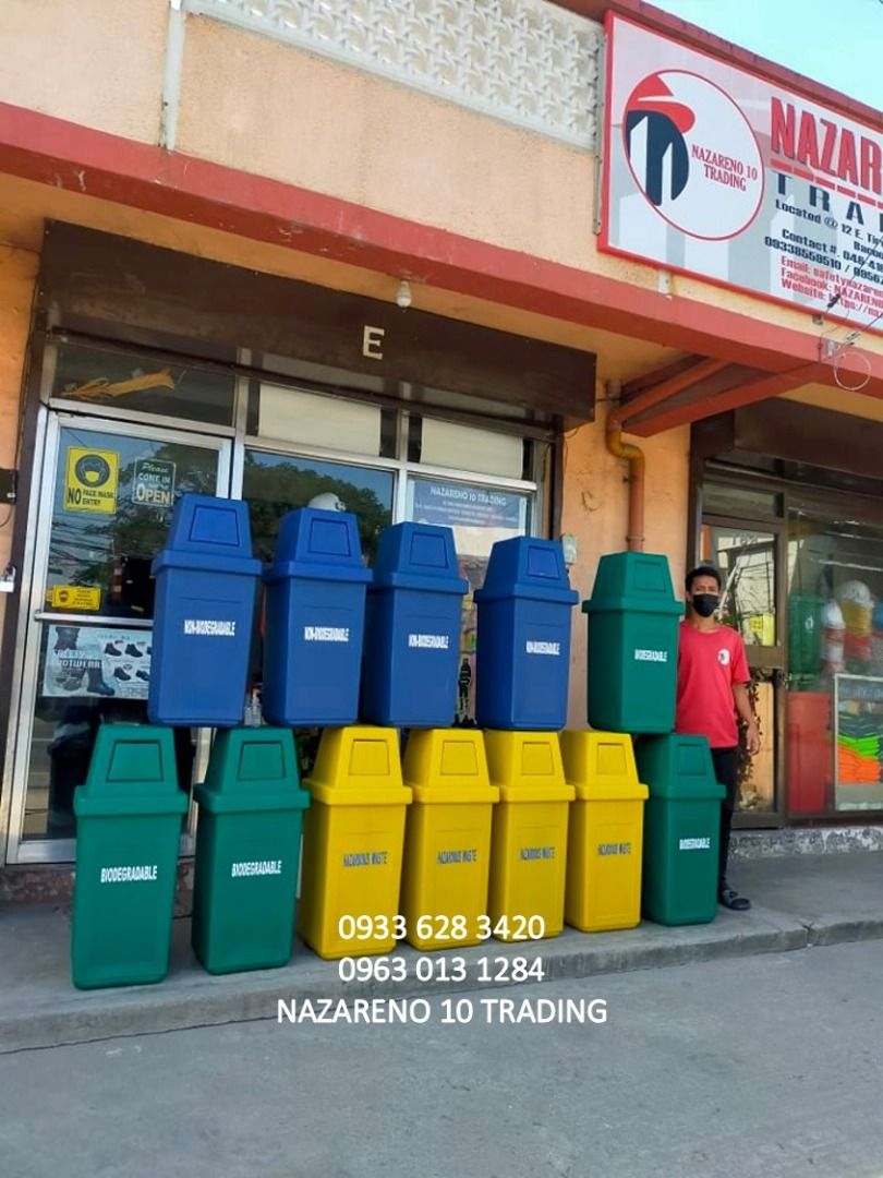 Hooded trash Bin Segregation Bin, Furniture & Home Living, Cleaning ...