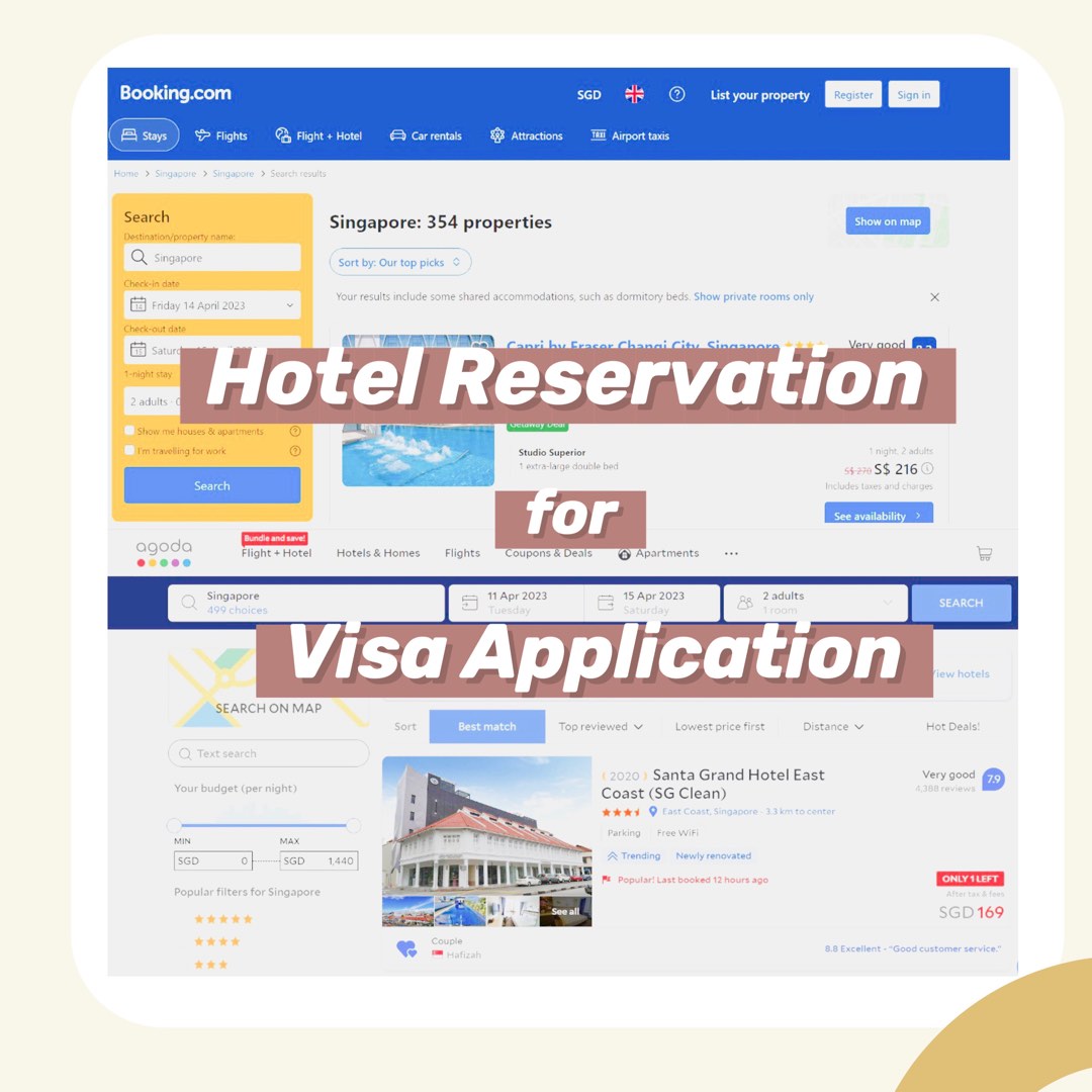 Confirmed Hotel Reservation for Visa Application, Tickets & Vouchers ...