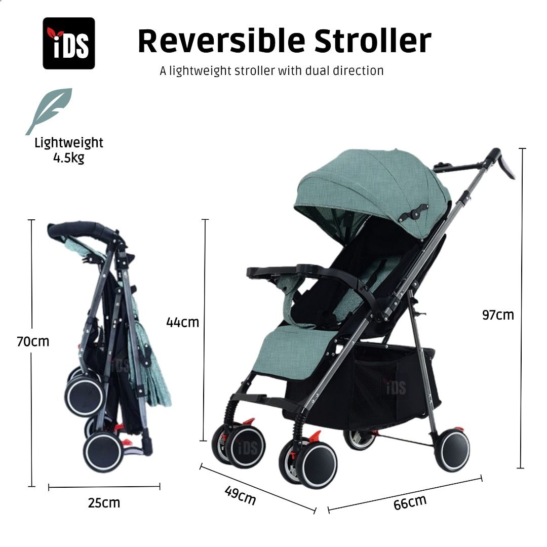 IdealKids Reversible Stroller Dual Direction Super Lightweight 4.6kg ...