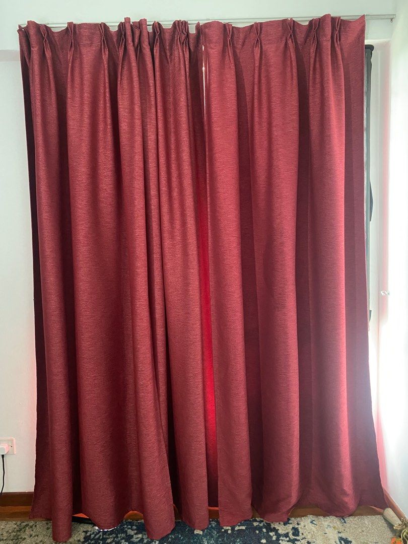 IKEA Block out Curtains, Furniture & Home Living, Home Decor, Curtains ...