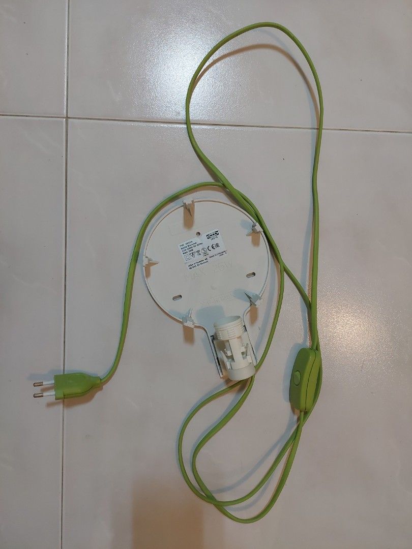 IKEA E14 light socket, 2pin wire with switch, Furniture & Home Living ...