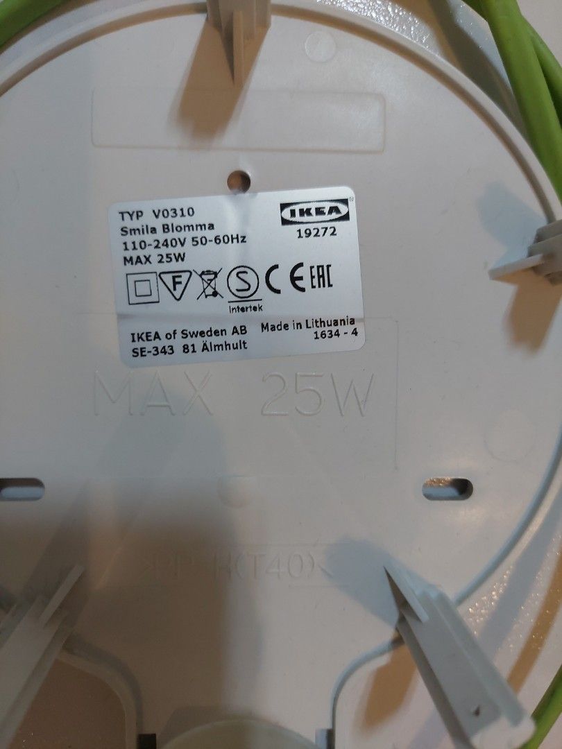 IKEA E14 light socket, 2pin wire with switch, Furniture & Home Living ...
