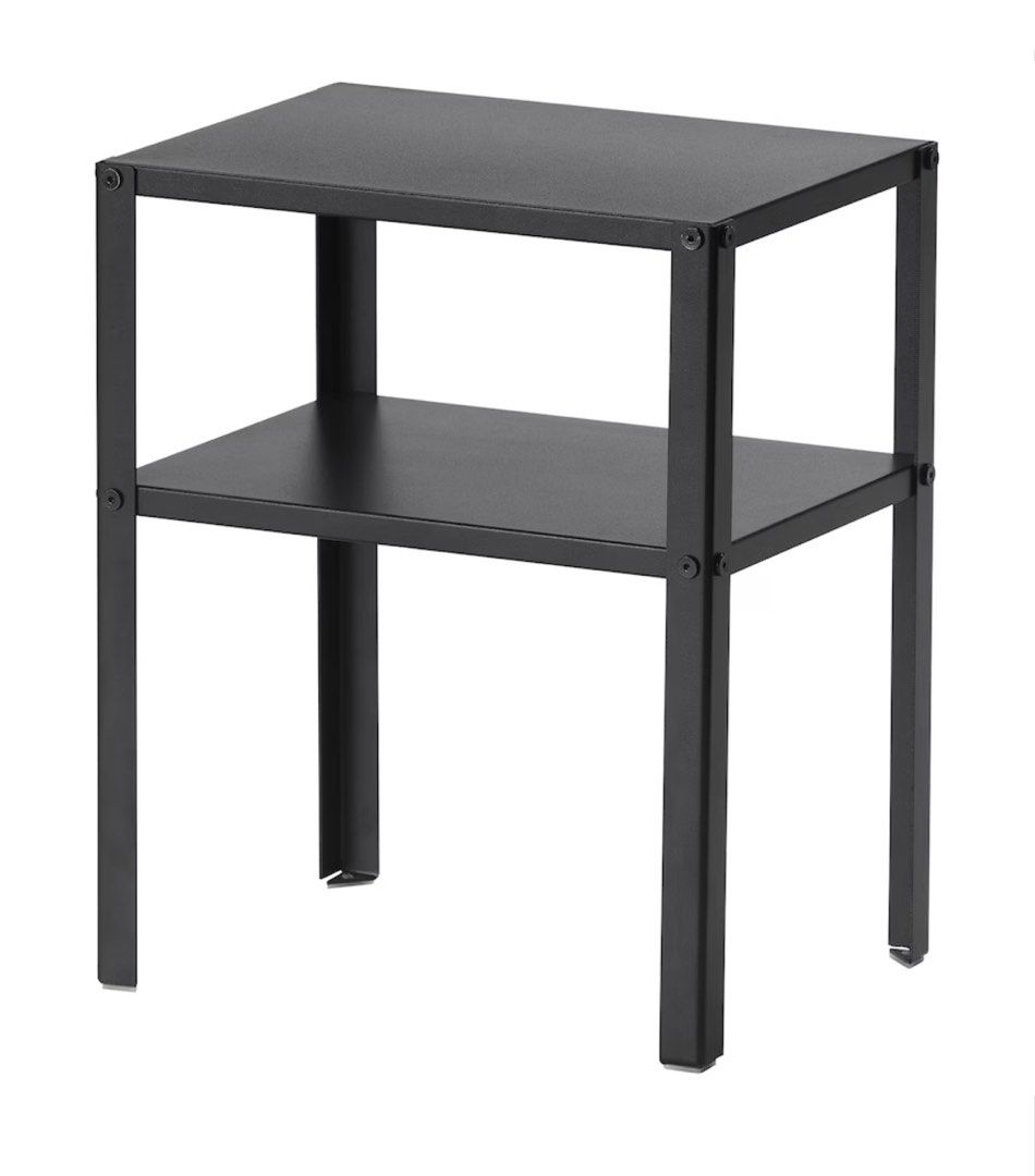 IKEA KNARREVIK Bedside table, black, 37x28 cm, Furniture & Home Living ...