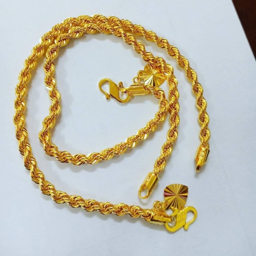 *INSTOCK* NEW 916 GOLD ROPE BRACDLET, Women's Fashion, Jewelry ...