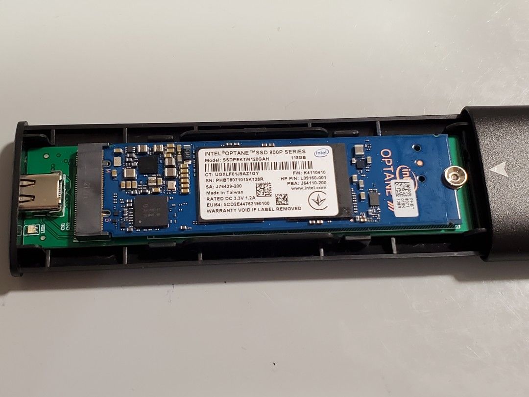 Intel Optane 800p 118gb (128gb) nvme m.2 USB SSD, 電腦＆科技, 電腦周邊及配件, 電腦周邊 ...