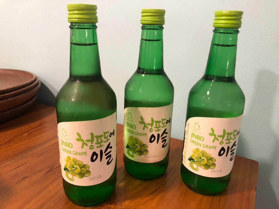 Jinro Soju Green Grape Spirit, 360ml, Food & Drinks, Alcoholic ...